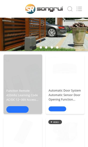 mobile interface of doors-opener.com