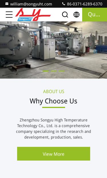 mobile interface of resistiveheatingelements.com