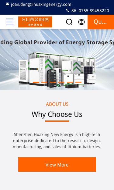 mobile interface of lifepo4lithiumbatteries.com