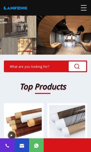 mobile interface of foilpvc.com