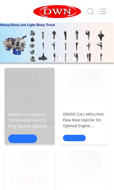 mobile interface of common-railnozzle.com