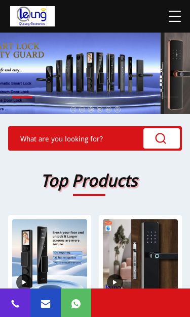 mobile interface of qleunglock.com
