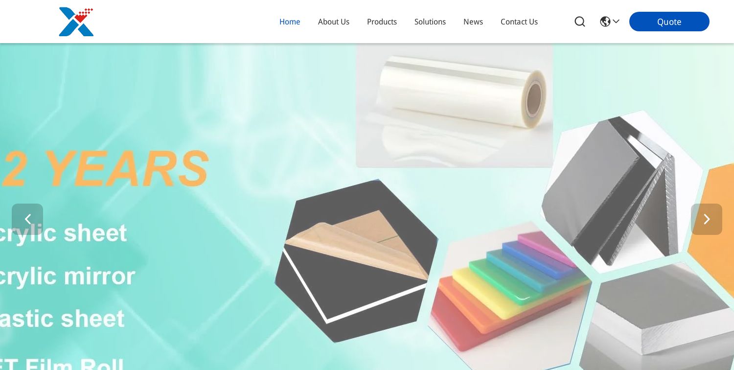 pc interface of sheet-acrylic.com