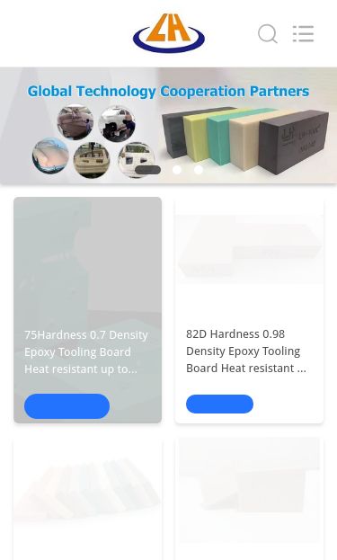 mobile interface of epoxytoolingboard.com