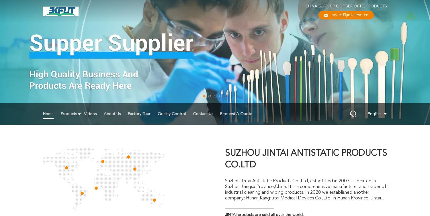 pc interface of cleaning-swabs.com