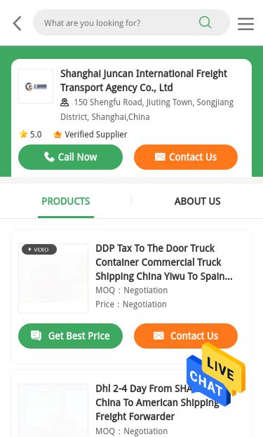 mobile interface of globaldrop-shipping.com