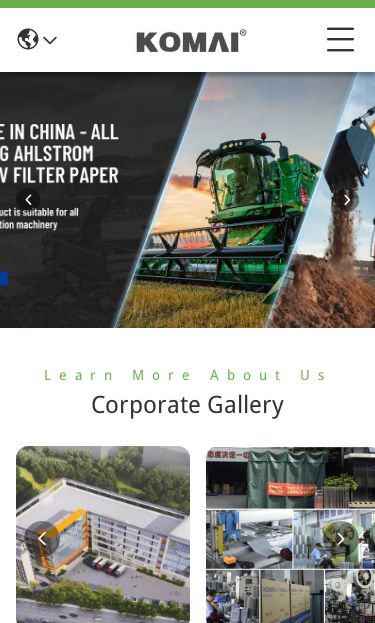 mobile interface of komaifilter.com
