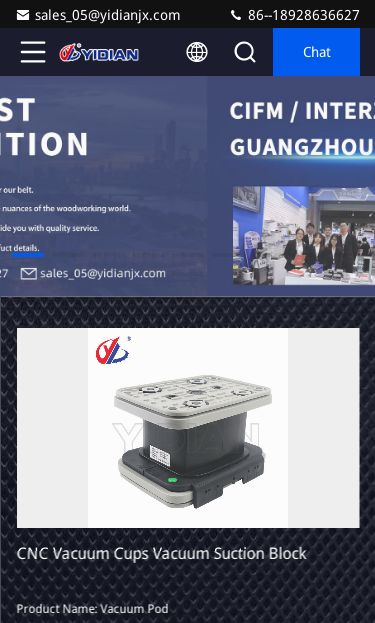 mobile interface of woodworkmachineparts.com