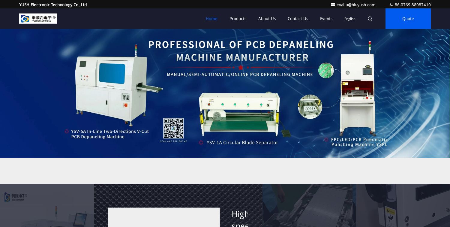 pc interface of pcbdepanelingmachine.com