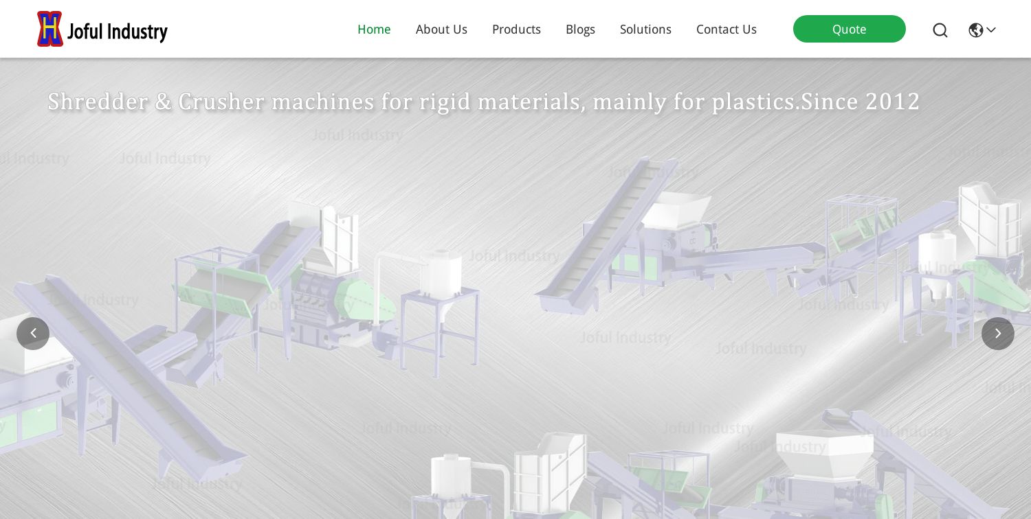 pc interface of industrialwasteshredder.com