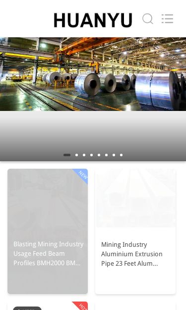 mobile interface of aluminium-bar.com