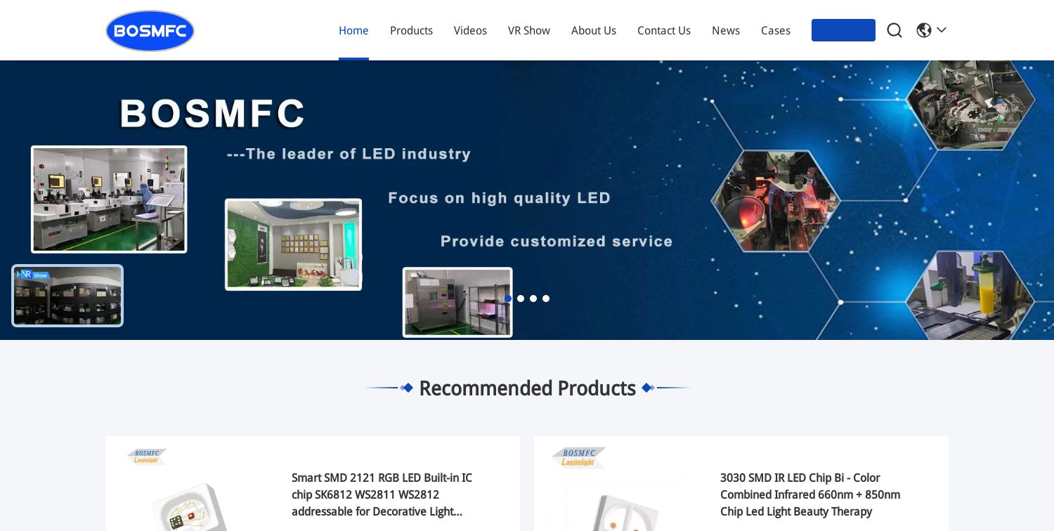pc interface of lanjinlight.com