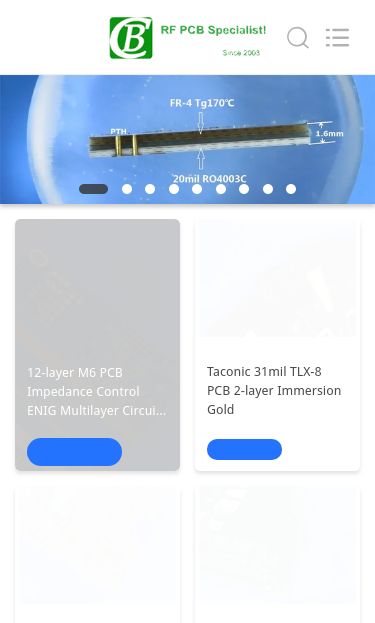 mobile interface of rfpcb-board.com