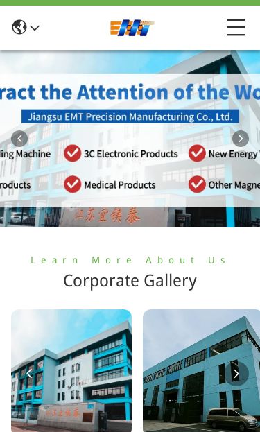 mobile interface of magnesiumcast.com