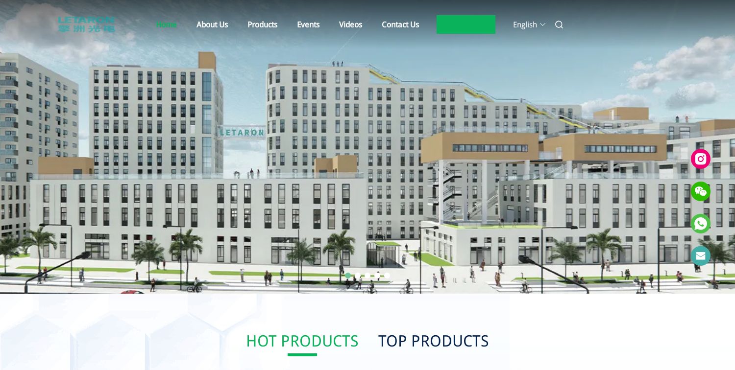 pc interface of letaronled.com