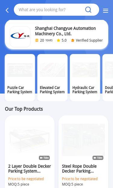 mobile interface of car-parksystem.com