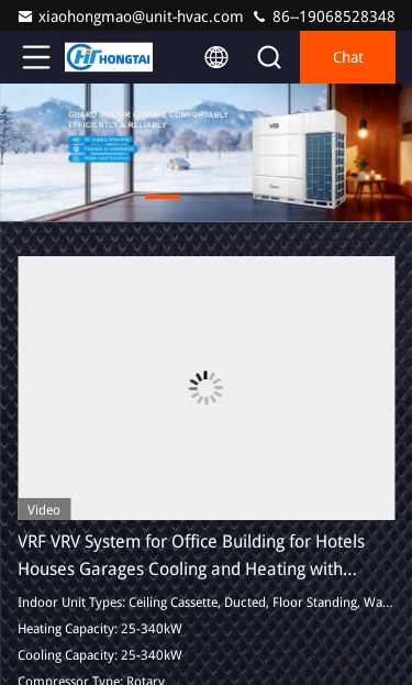 mobile interface of unit-hvac.com