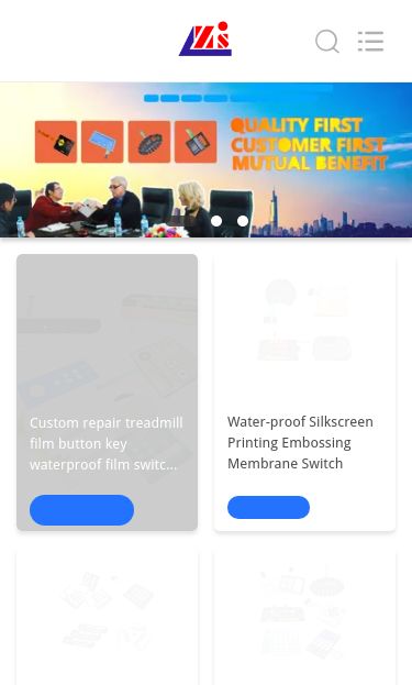 mobile interface of metaldomemembraneswitch.com