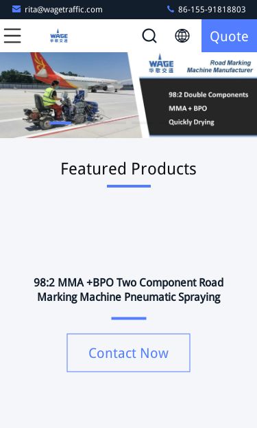 mobile interface of wagetraffic.com