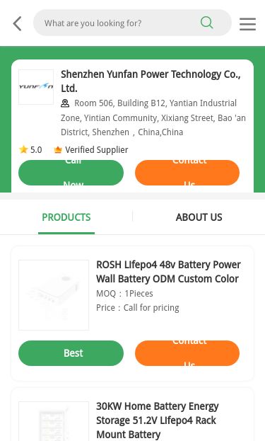 mobile interface of yfpowerzone.com