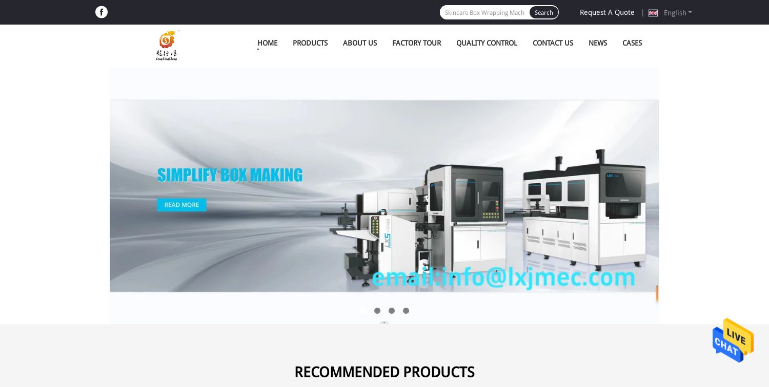 pc interface of rigidboxmakingmachines.com