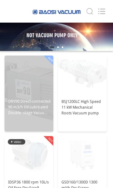 mobile interface of baosivacuum.com