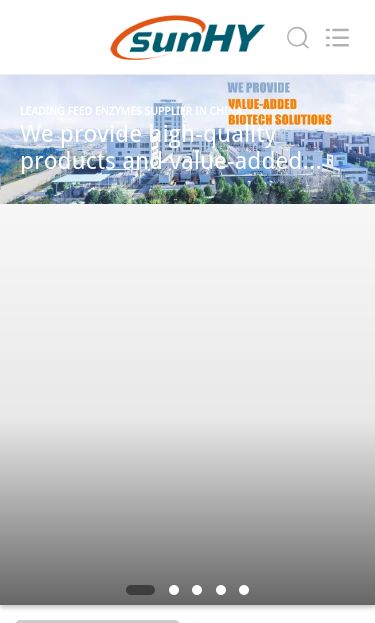 mobile interface of animal-feedenzymes.com