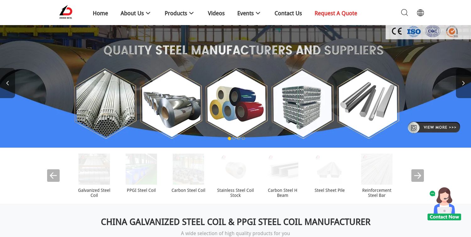 pc interface of zdemetal.com