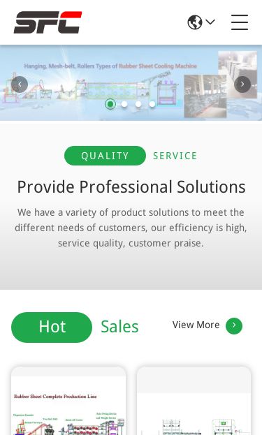 mobile interface of rubbermakingmachinery.com