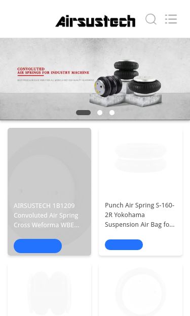 mobile interface of industrial-airspring.com