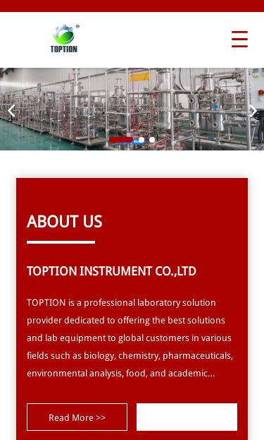 mobile interface of toption-china.com