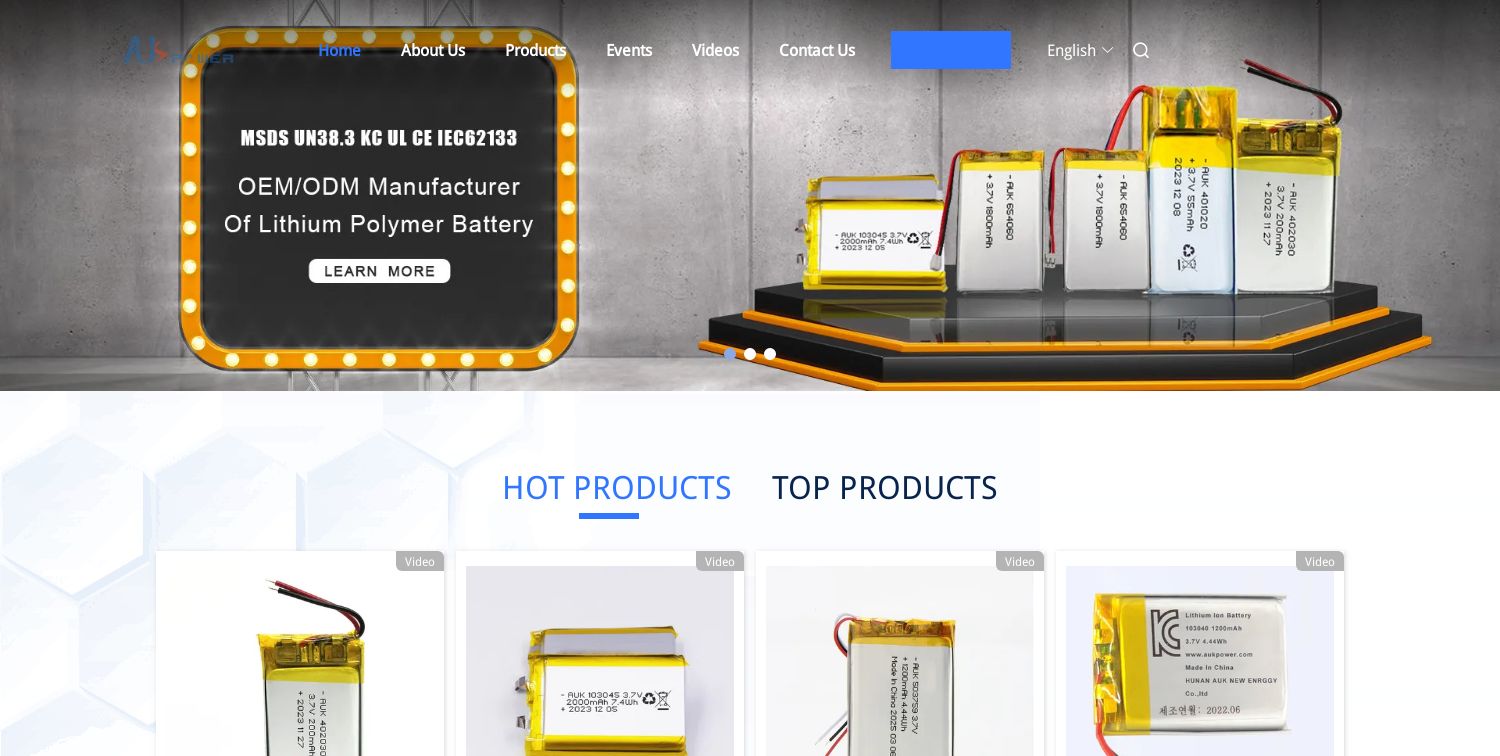 pc interface of aukpower.com