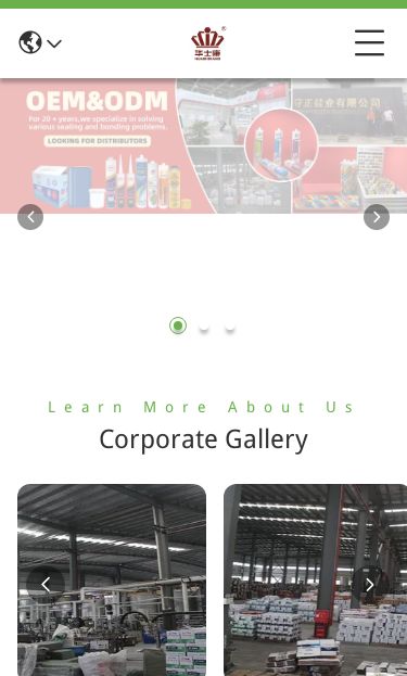 mobile interface of gp-siliconesealant.com