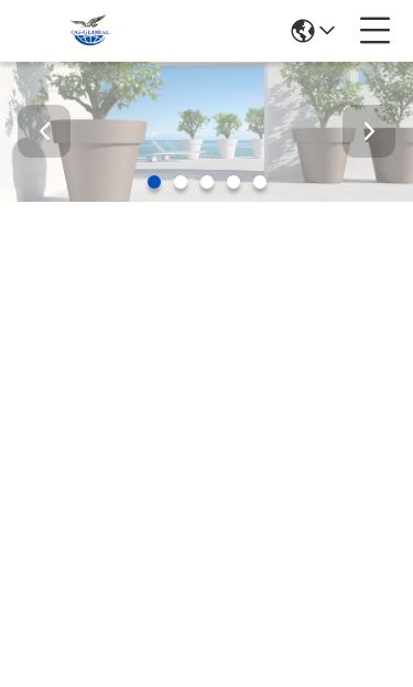 mobile interface of flowerplanterpots.com