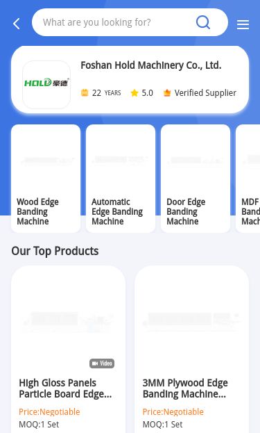 mobile interface of fs-hold.com