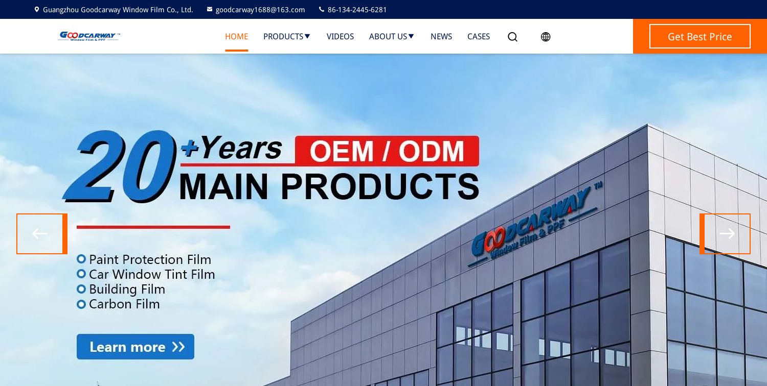 pc interface of goodcarwayfilm.com