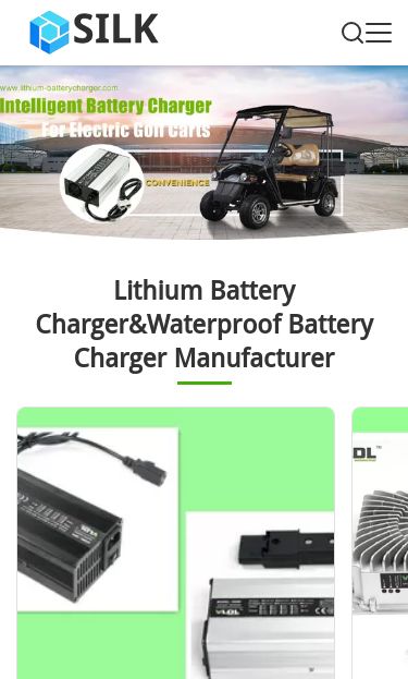 mobile interface of lithium-batterycharger.com