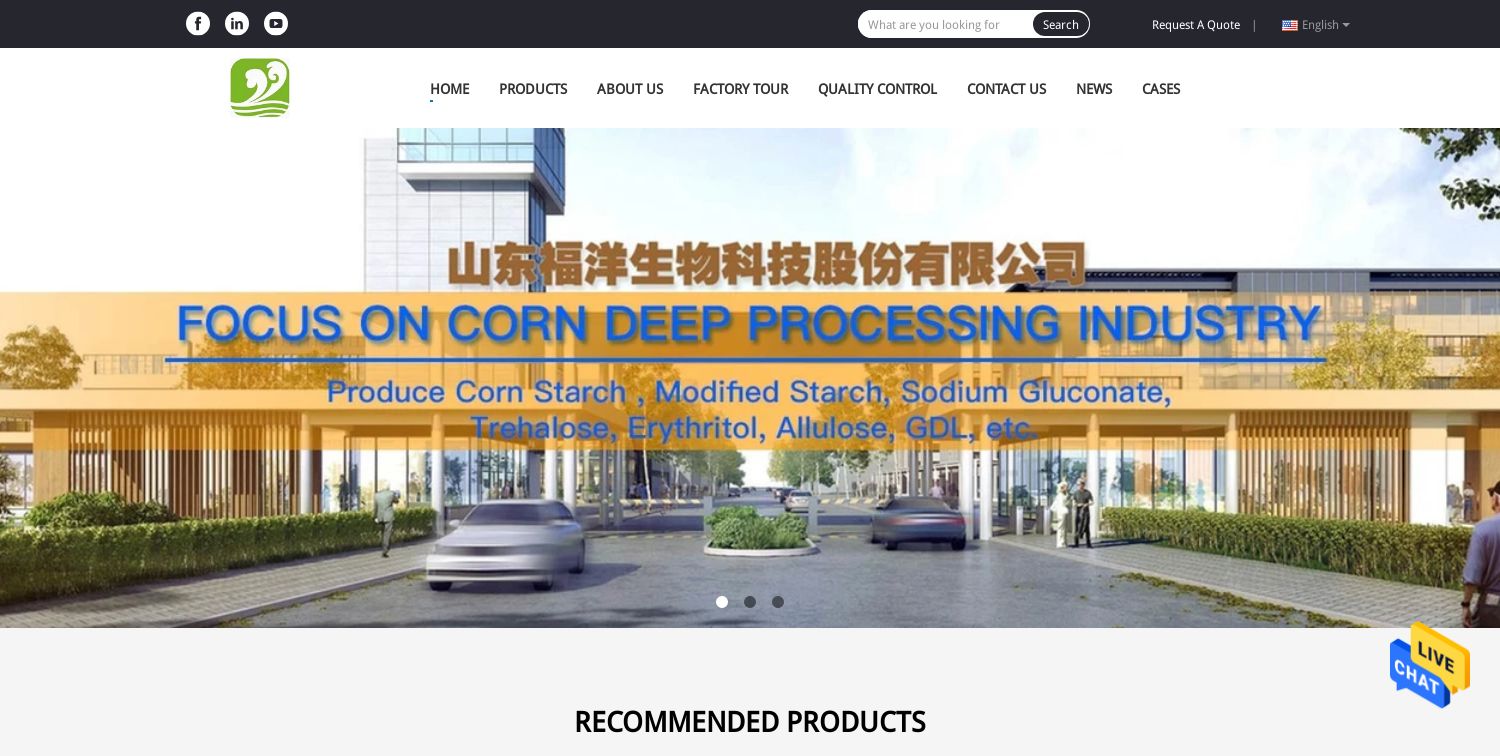 pc interface of fuyangsweetener.com