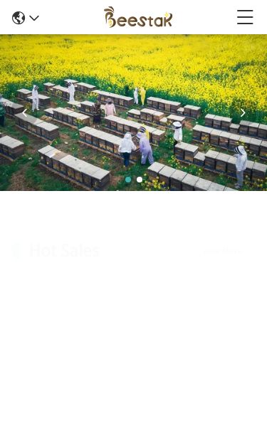 mobile interface of bee-keepingequipment.com