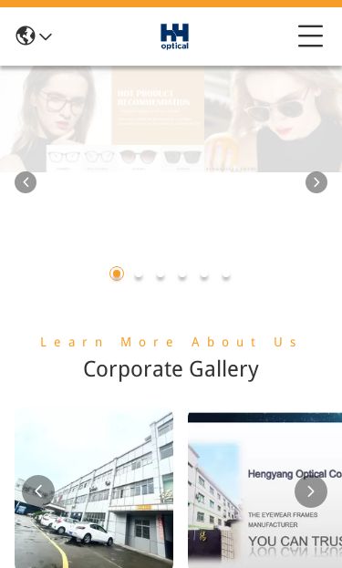 mobile interface of hengyangoptical.com