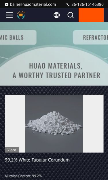 mobile interface of ceramics-alumina.com