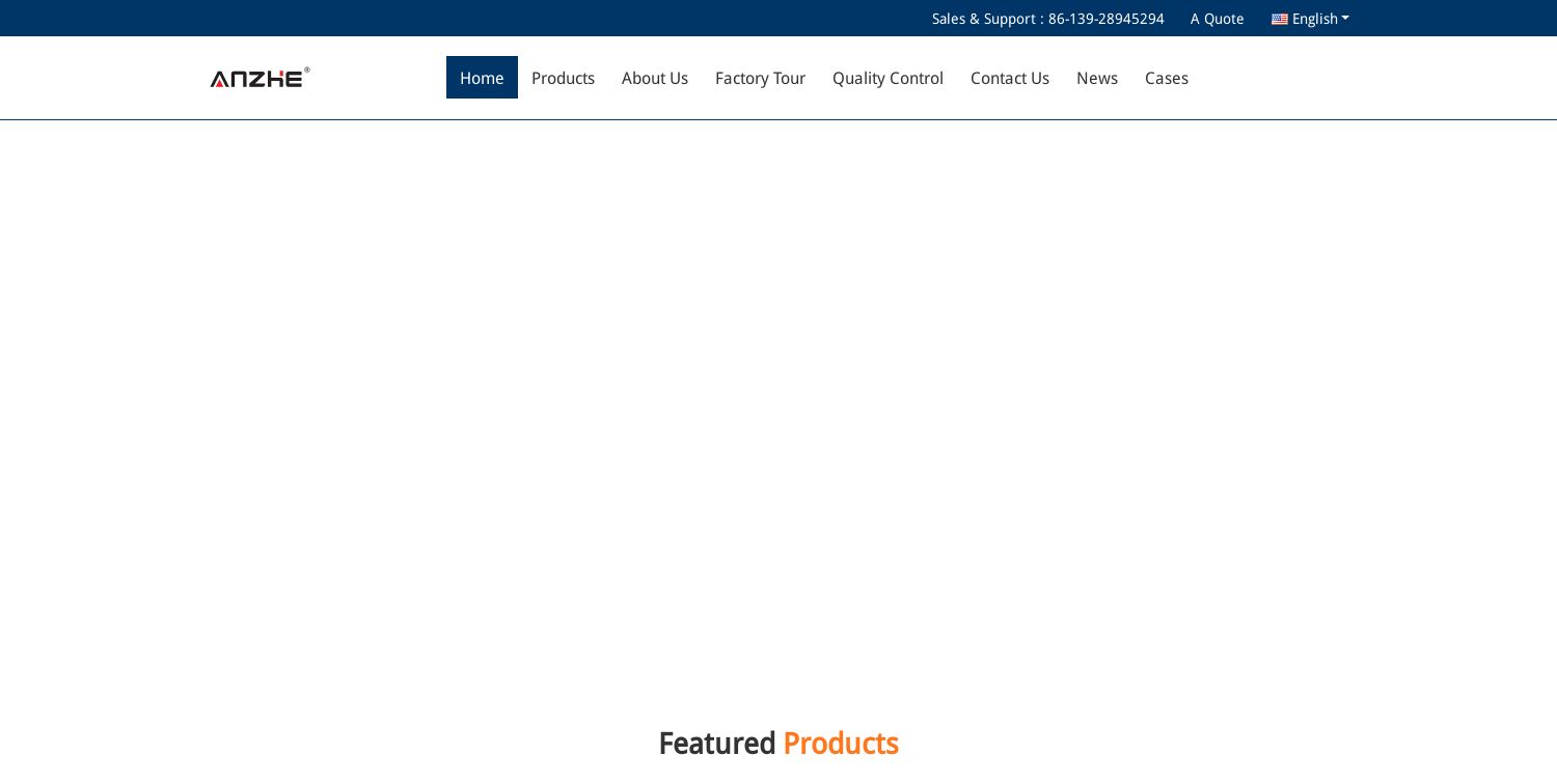 pc interface of anzhedentalfactory.com