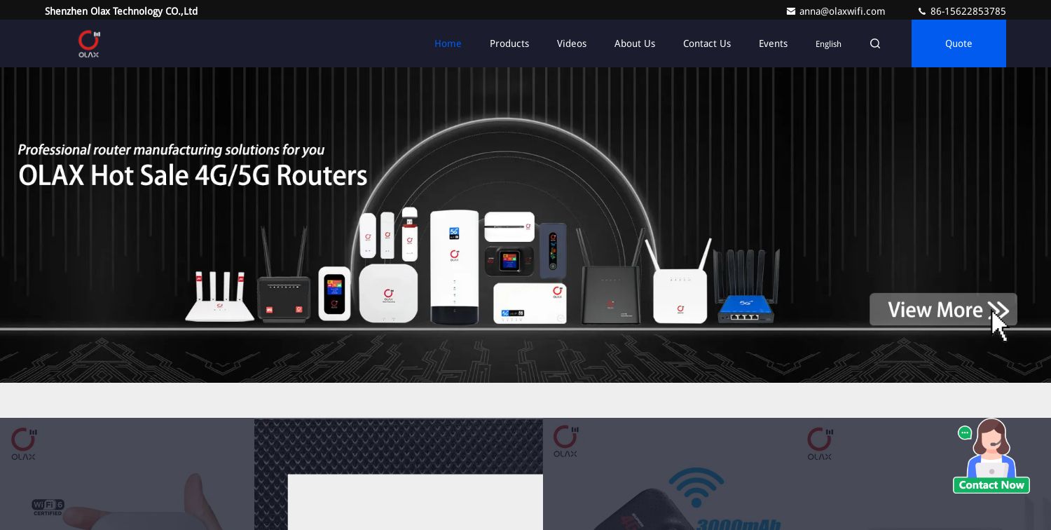 pc interface of olaxwifi.com