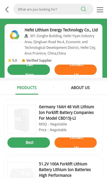 mobile interface of forklift-lithiumbattery.com
