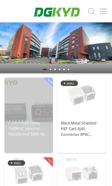mobile interface of rj45transformer.com