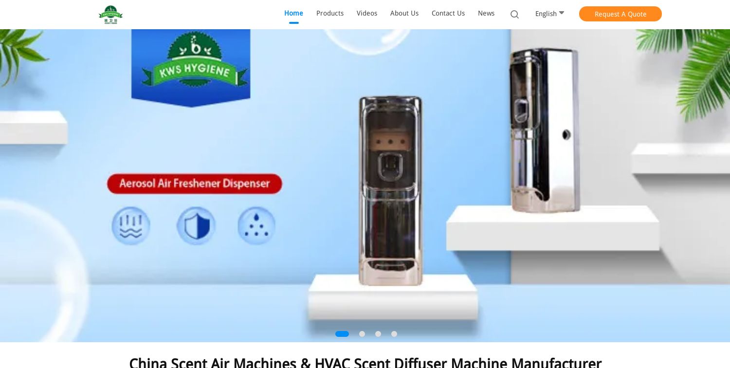 pc interface of scentairmachines.com