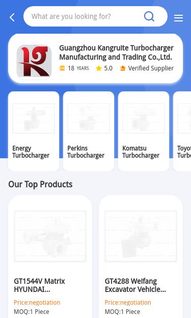 mobile interface of energyturbocharger.com
