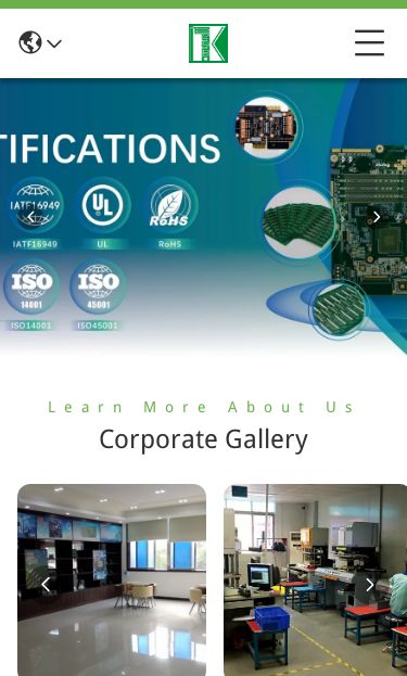 mobile interface of smt-pcbassembly.com