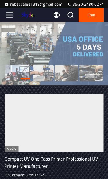 mobile interface of skydeeprinter.com