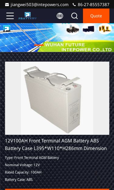 mobile interface of intepowers.com